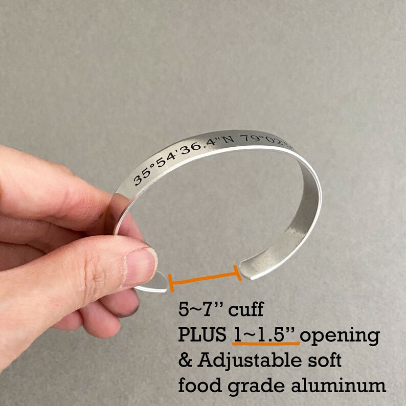 Personalized Metal Cuff Bracelet Custom Bracelet Aluminum - Etsy
