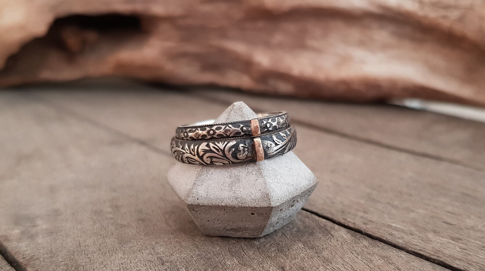 Antique Style Wedding Rings Relic Wedding Rings Sterling - Etsy