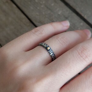 Relic Ring Sterling Silver and 18K Gold Rings Antique Style - Etsy