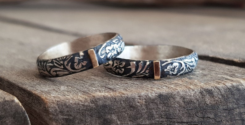 Medieval Wedding Rings Antique Wedding Rings Set Sterling - Etsy