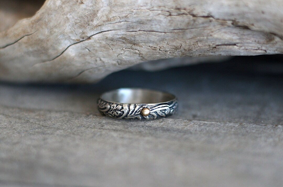 Relic Ring, Sterling Silver and 18K Gold Rings, Antique Style Rings ...