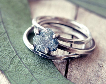 Flat Diamond Ring - Etsy