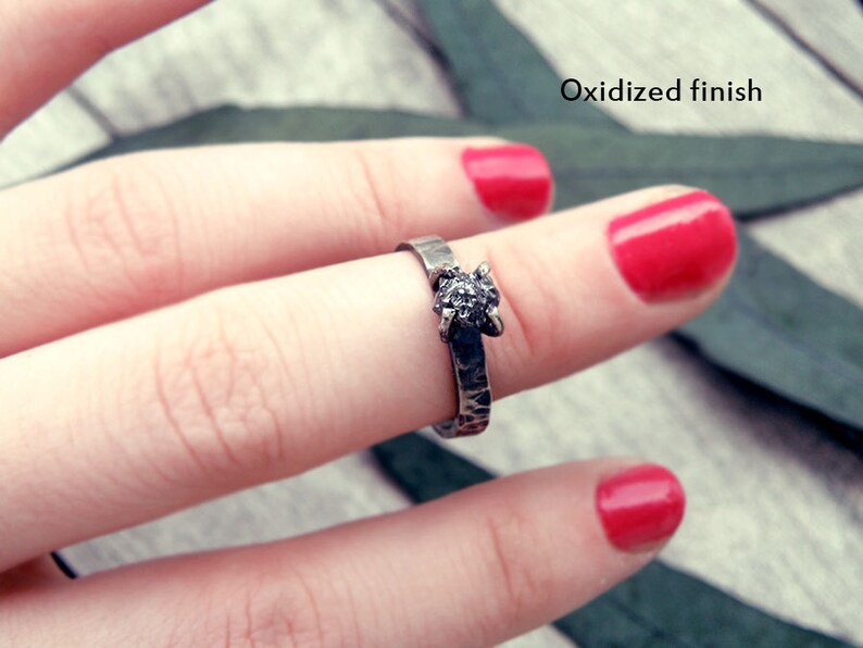 Black Diamond Ring Raw Diamond Ring Raw Stone Engagement | Etsy