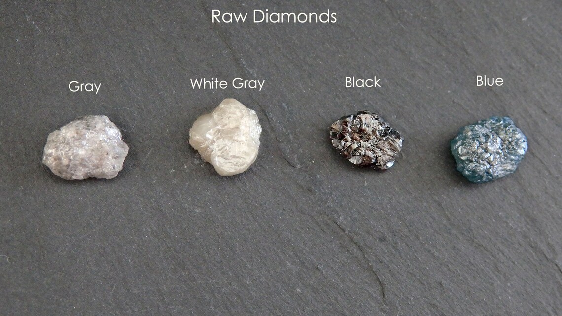 Anniversary gift Raw diamond ring double diamond ring twig | Etsy