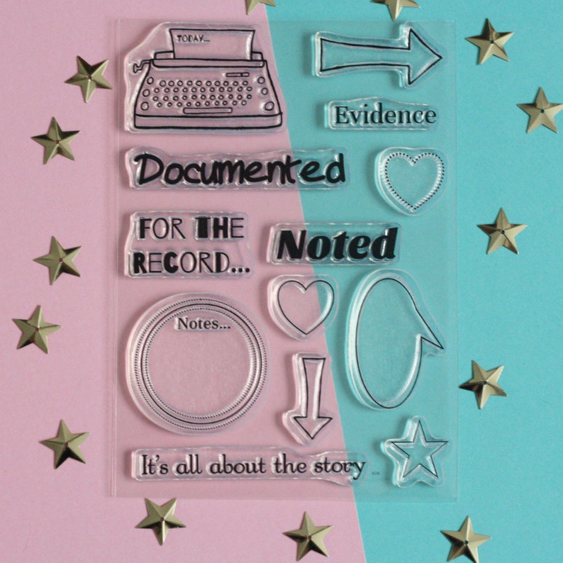 Planner Stamp Set - Noted, Bullet Journal Stamps, Journaling Stamps ...