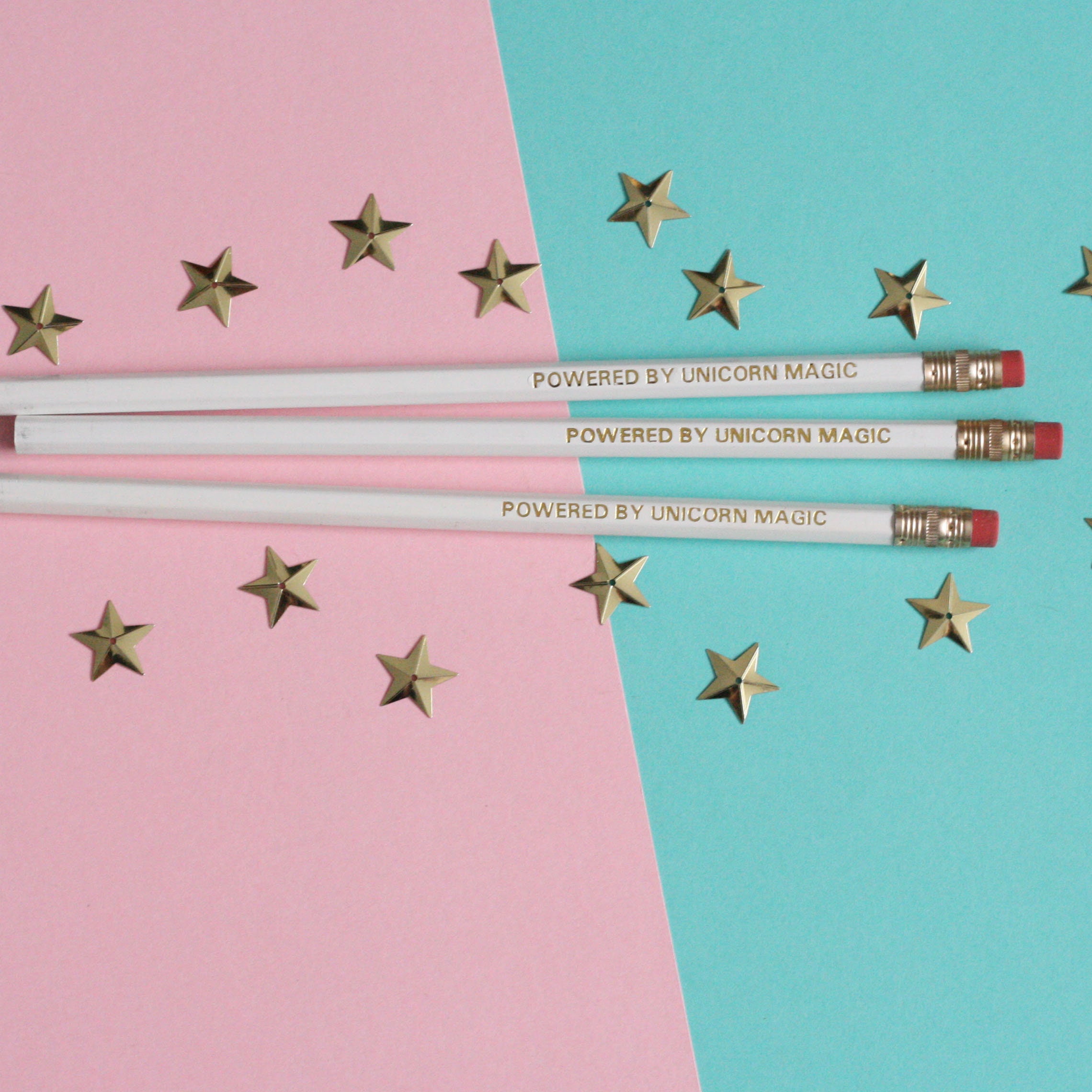 Unicorn Magic Pencils, Set of 3 White & Gold Foiled Pencils, Unicorn ...