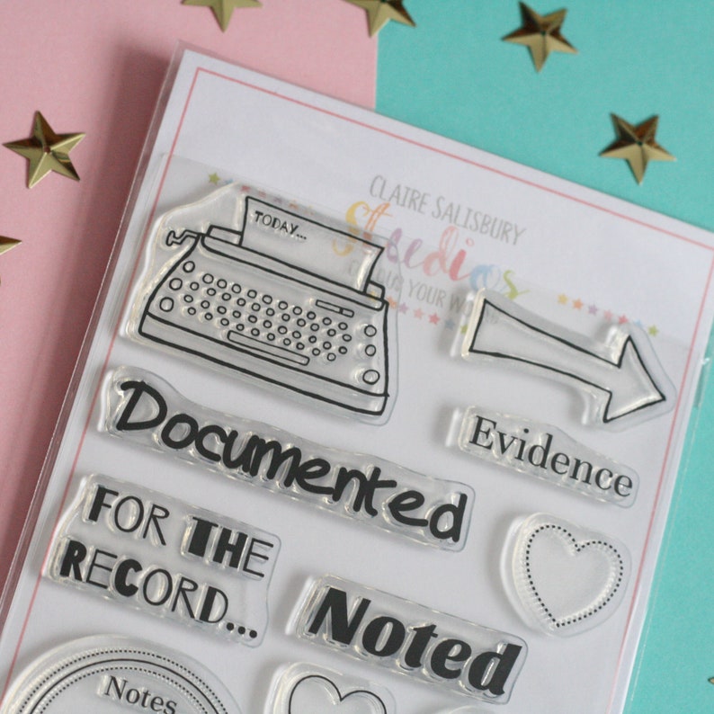Planner Stamp Set - Noted, Bullet Journal Stamps, Journaling Stamps ...