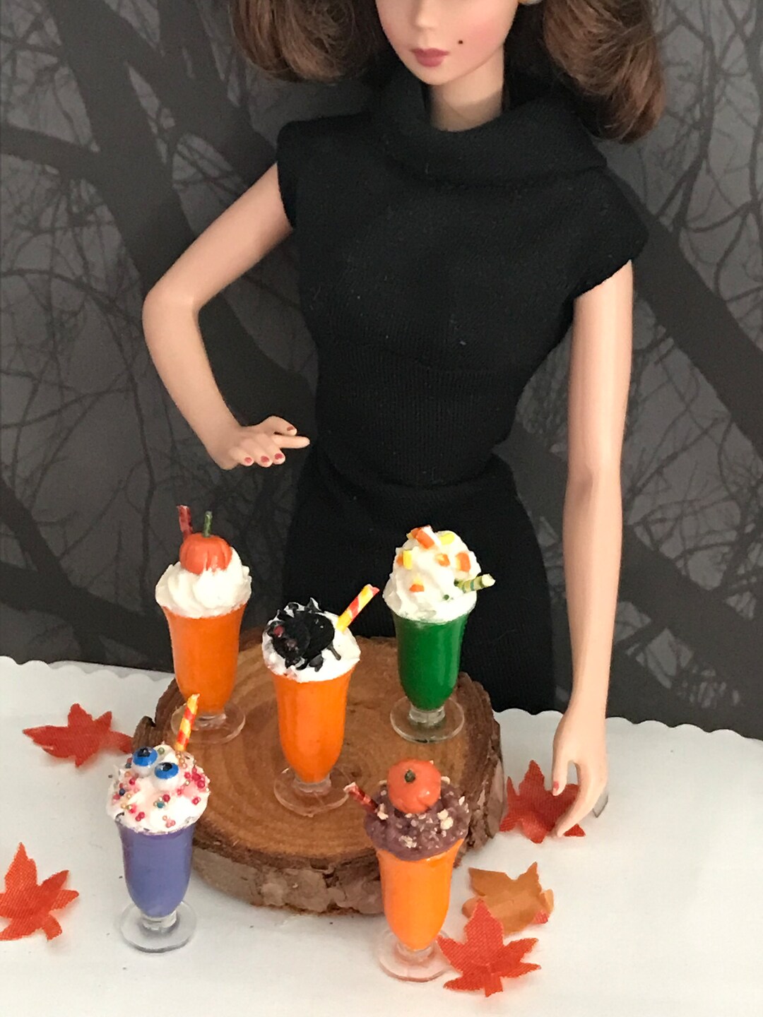 Miniature Drinks Beverage Milkshake ONE Shake for Halloween 1:6 Scale ...