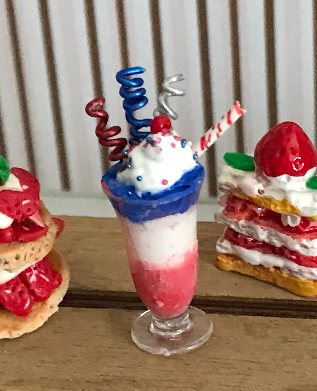 Miniature 1:6 Scale Milkshake 4th of July Americana Patriotic for 11 ...
