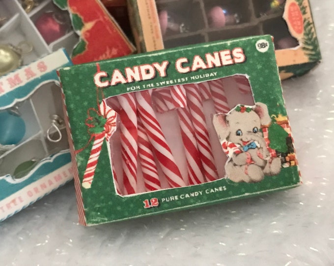Miniature Candy Canes in Vintage Style Box 1:6 Scale for - Etsy