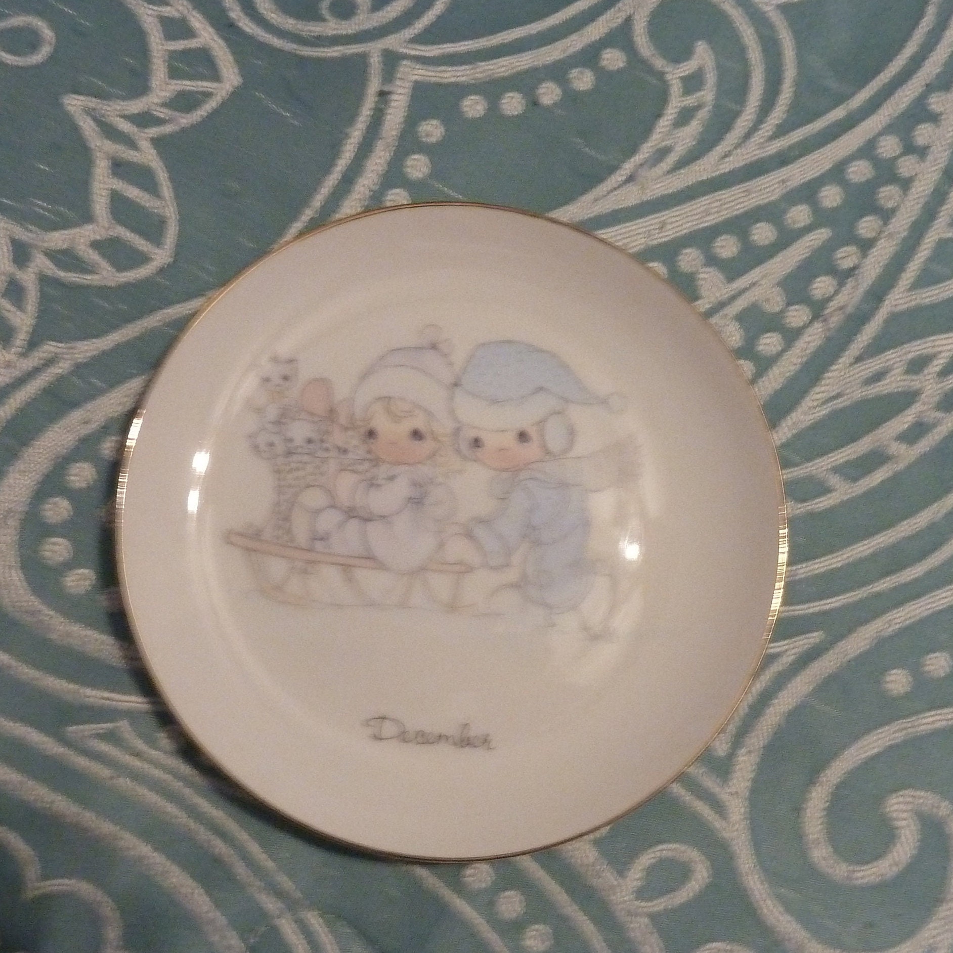 Precious Moments Plate for December Birthday - Etsy