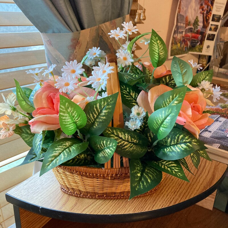 Silk Flower Basket - Etsy