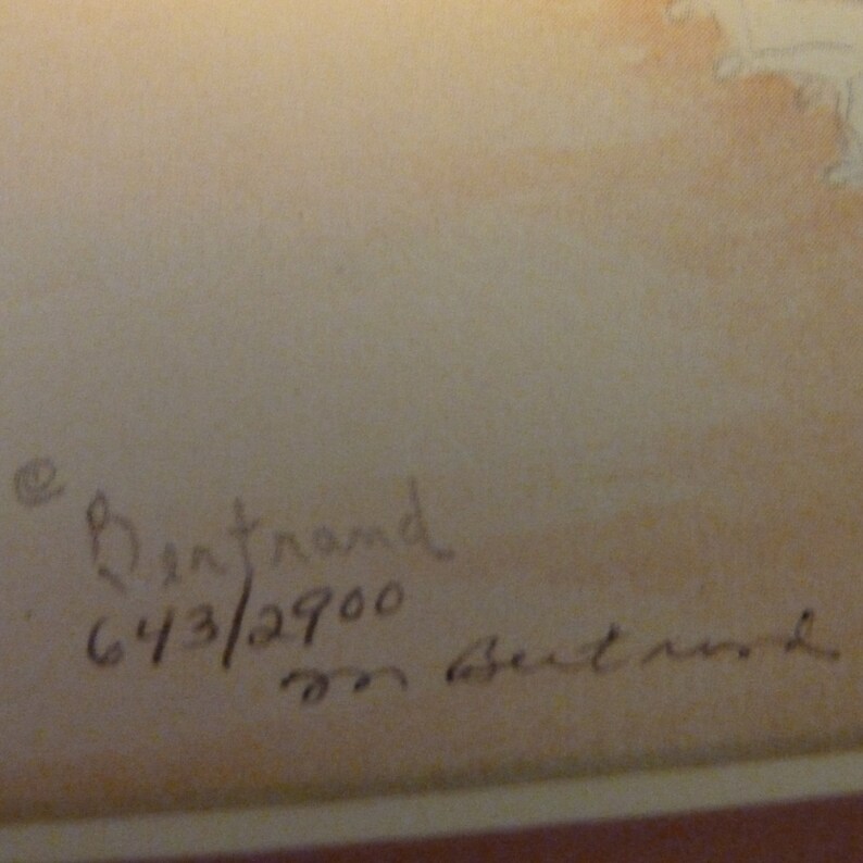 Painting, Art, Water Color by M Bertrand Signed and Numbered Limited ...