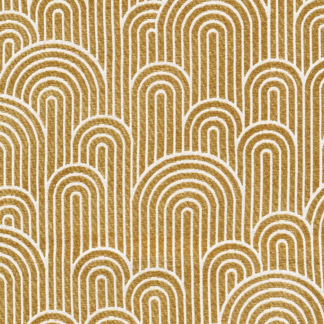 Gold Geometric Upholstery Fabric Contemporary Gold Jacquard Fabric for ...