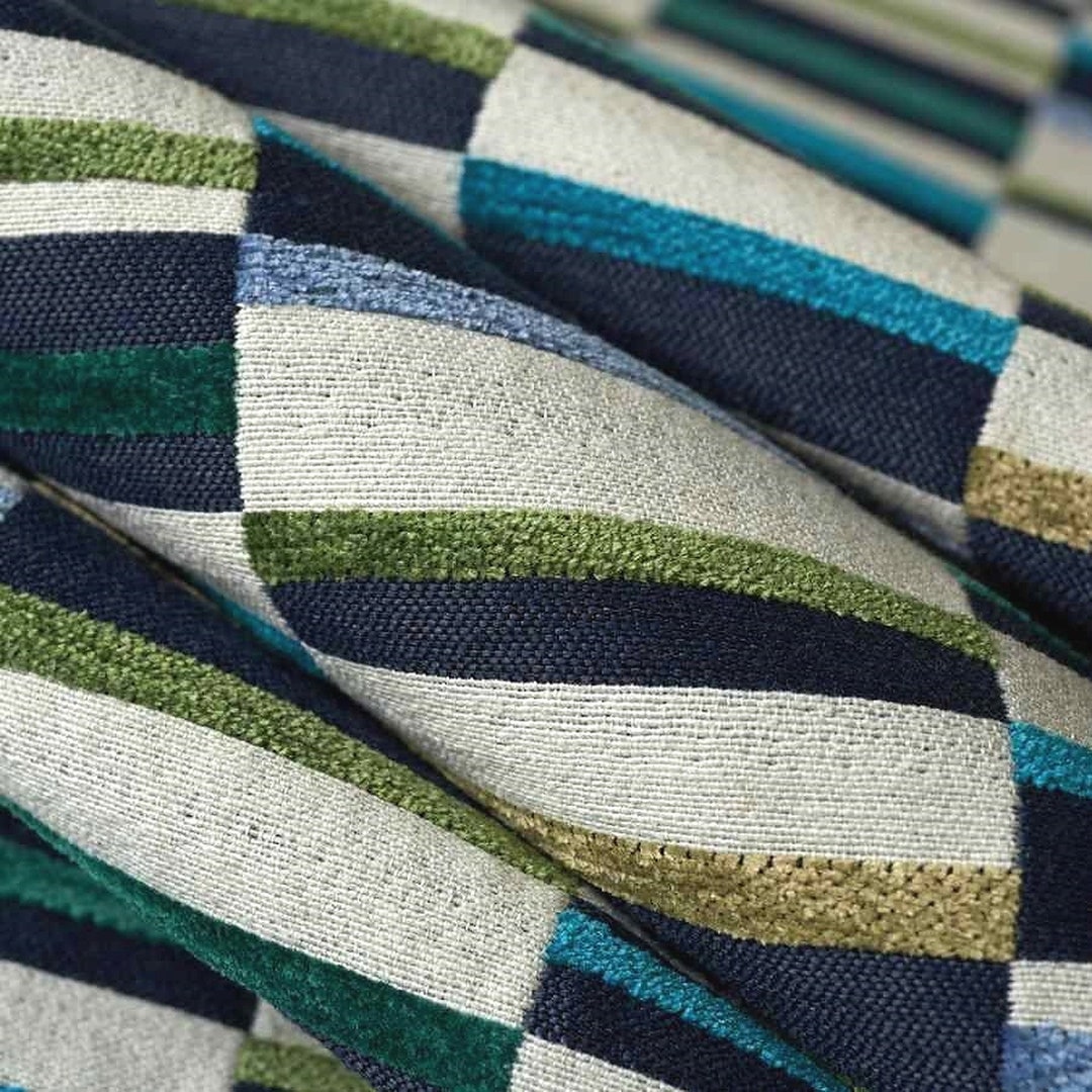 Turquoise Navy Blue Upholstery Fabric Stain Resistant Blue Geometric ... Turquoise Navy Blue Upholstery Fabric Stain Resistant Blue Geometric ...