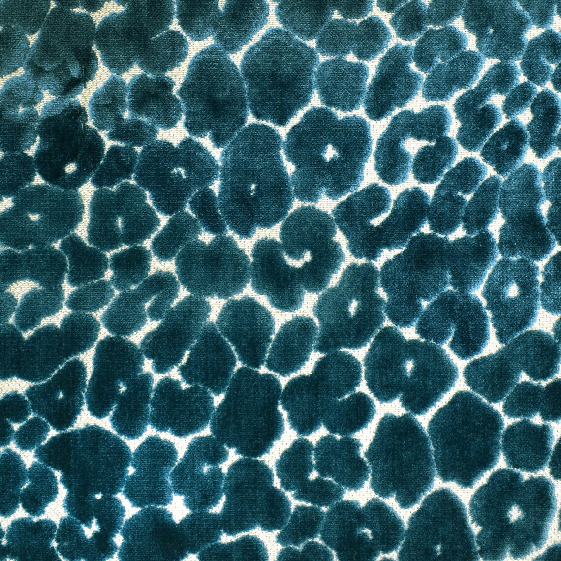 Dark Teal Animal Velvet Upholstery Fabric for Furniture - Teal Animal ...