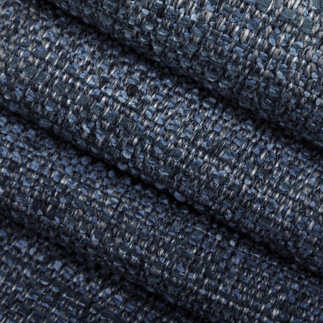 Navy Blue Crypton Upholstery Fabric for Furniture - Blue Grey Stain ...