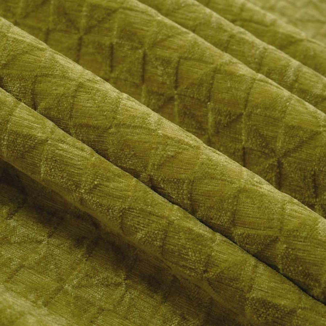 Olive Green Velvet Upholstery Fabric - Textured Light Olive Green ...
