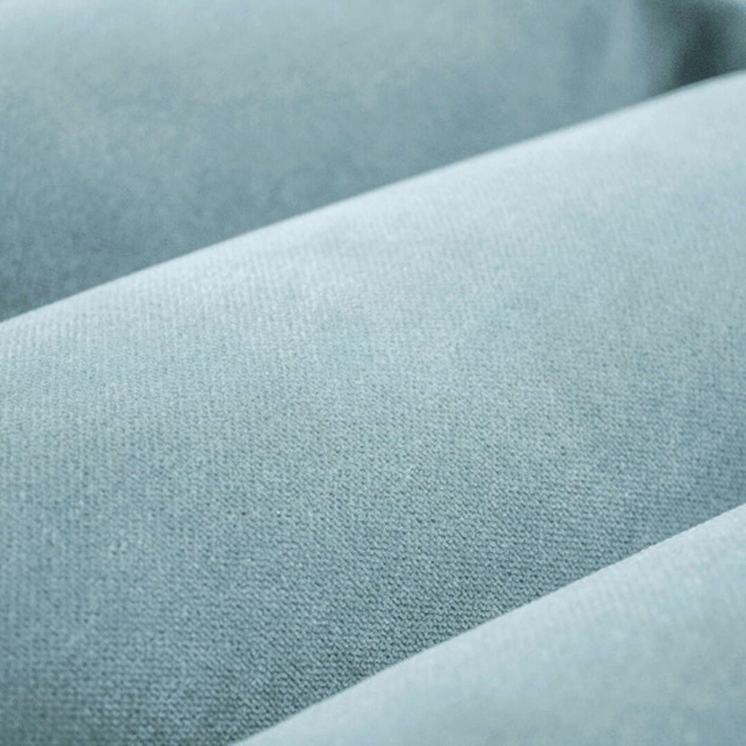 Light Blue Upholstery Fabric - Solid Blue Velvet Fabric for Furniture ...