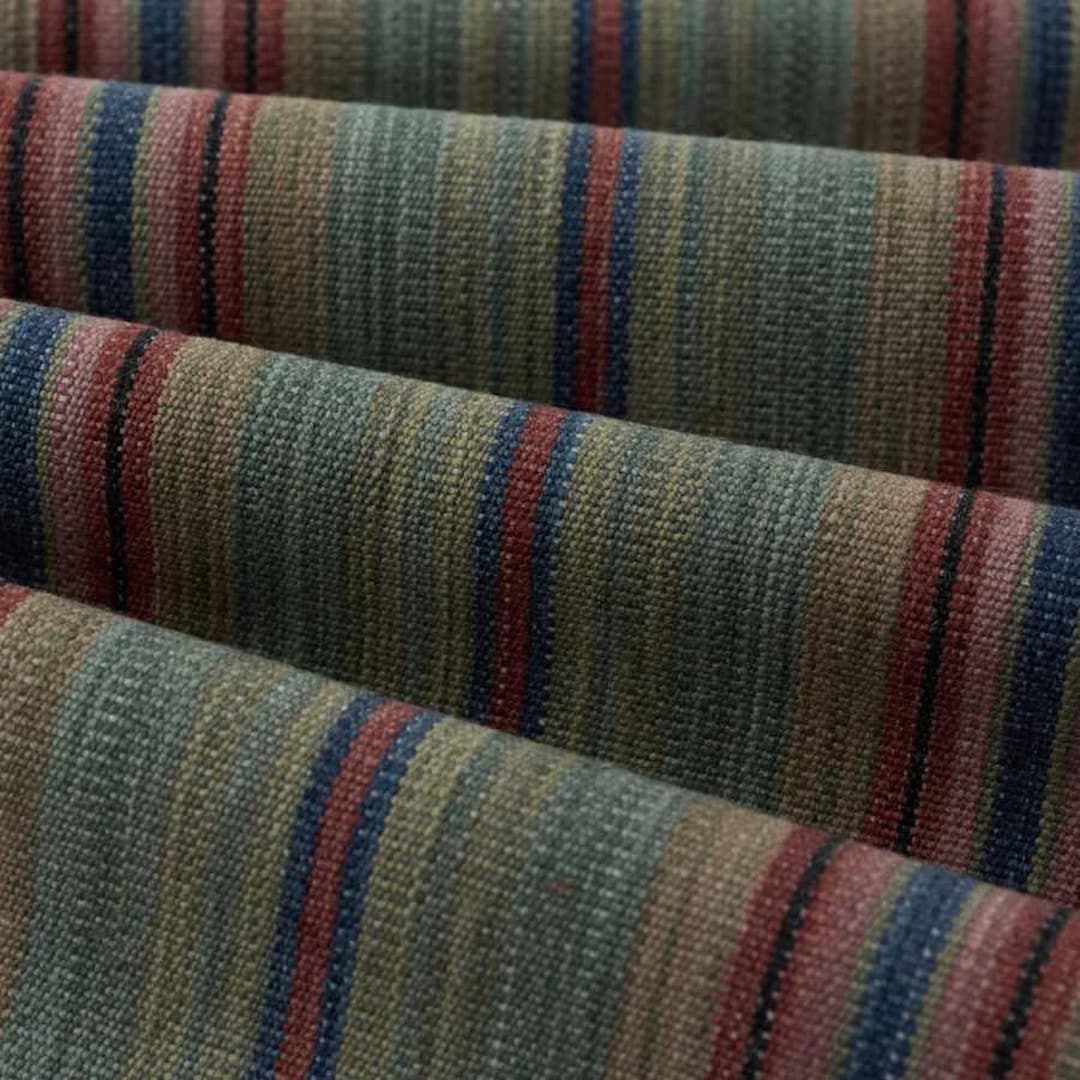 Multicolor Striped Upholstery Fabric for Furniture - Teal Pink Drapery ...