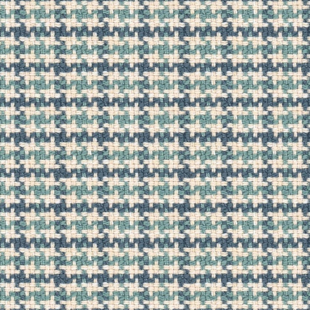 Aqua Blue Houndstooth Upholstery Fabric Modern Small Scale Houndstooth ...