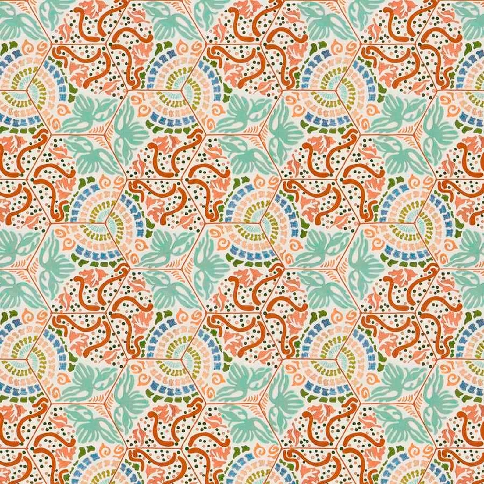 Coral Pink Embroidered Fabric for Curtains and Light Upholstery Modern ...