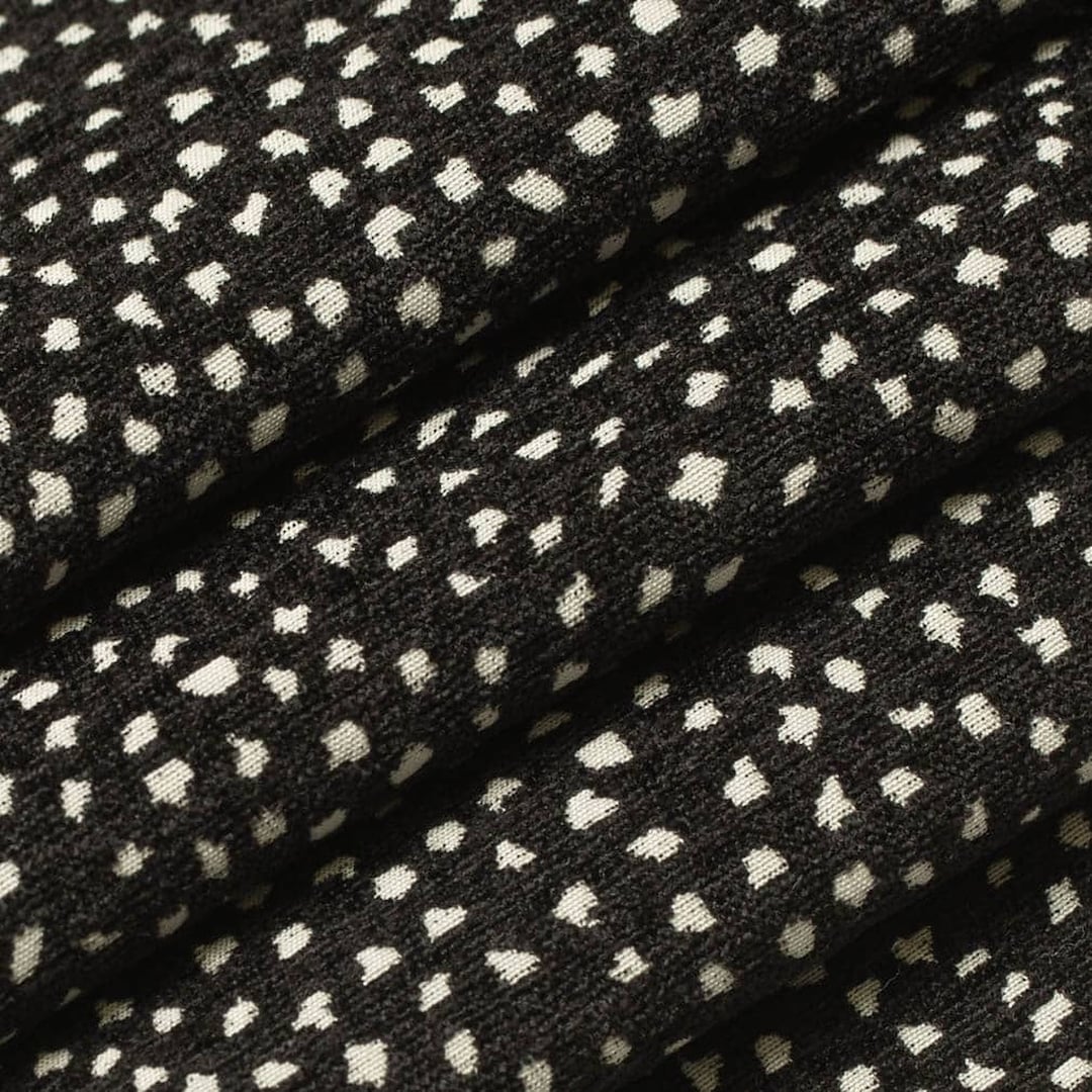 Black and White Abstract Upholstery Fabric: Dotted Design, Durable ...