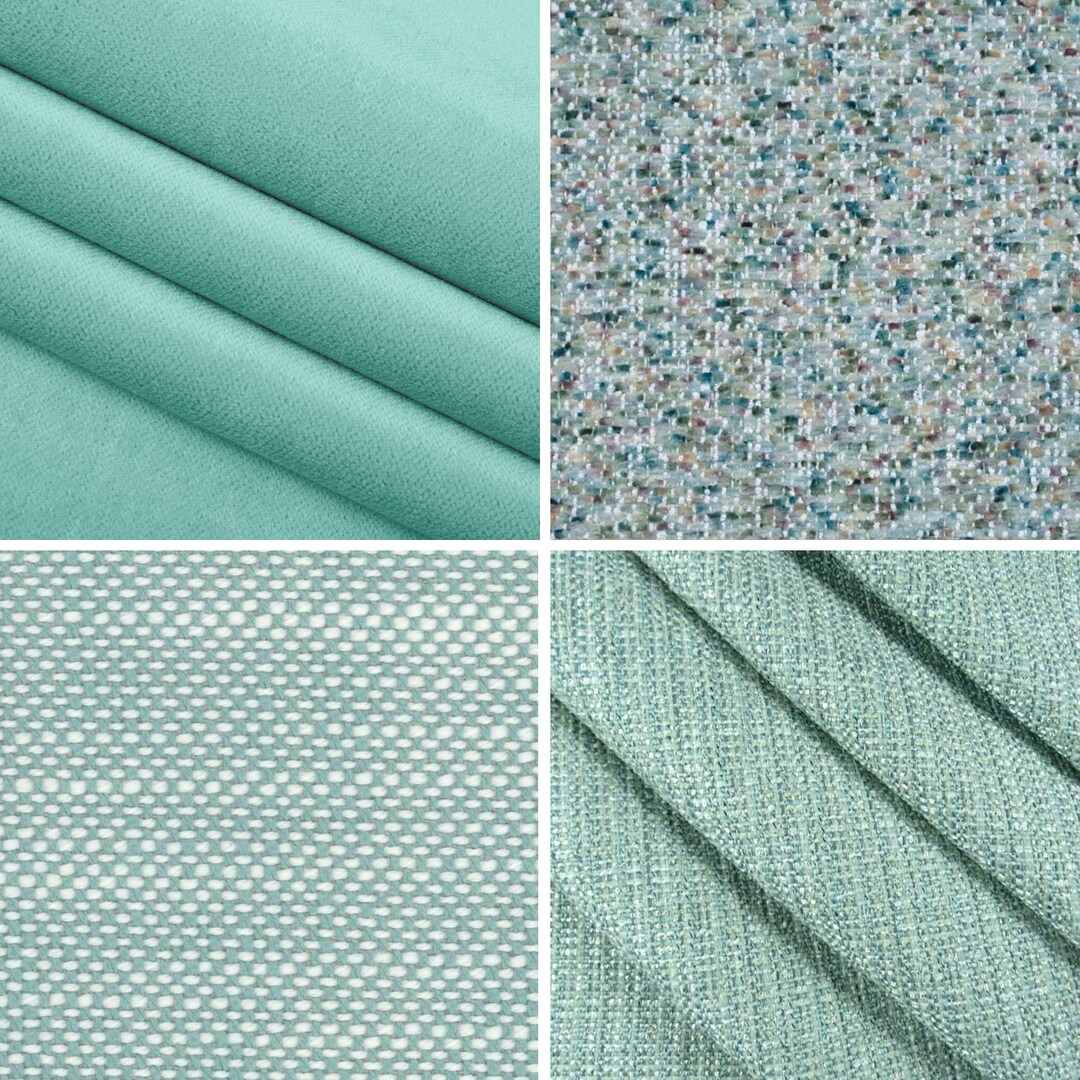 Robins Egg Blue Velvet Upholstery Fabric Multicolored Upholstery Fabric ...