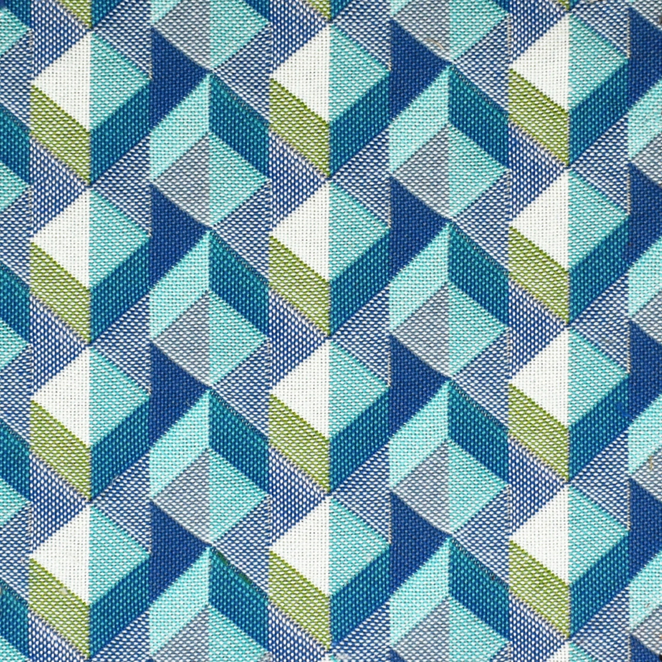 Blue Geometric Fabric