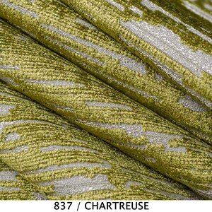Velvet Upholstery Fabric for Furniture Chartreuse Stripe Velvet Fabric ...