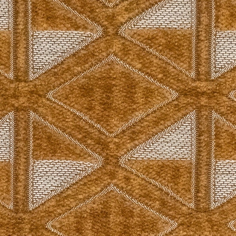 Gold Geometric Velvet Upholstery Fabric Modern Gold Diamond - Etsy