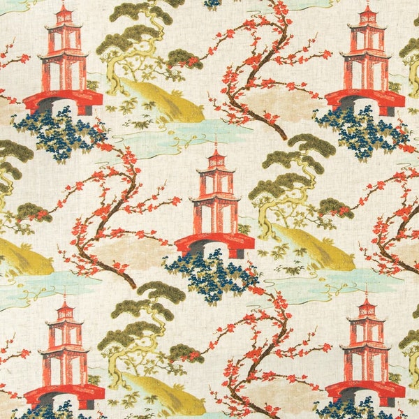 Red Toile Fabric - Etsy