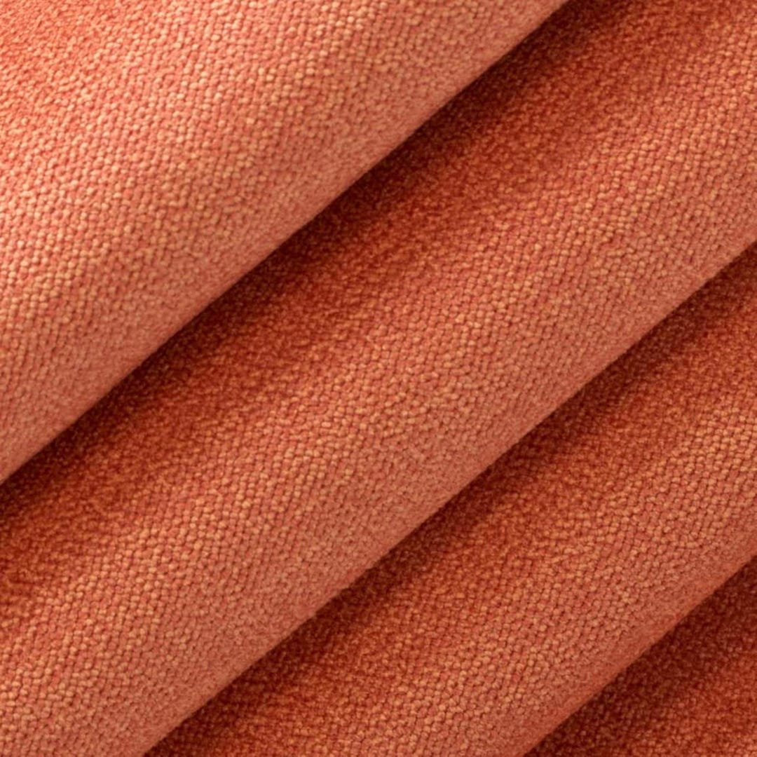 Coral Velvet Upholstery Fabric - Solid Light Orange Velvet for ...