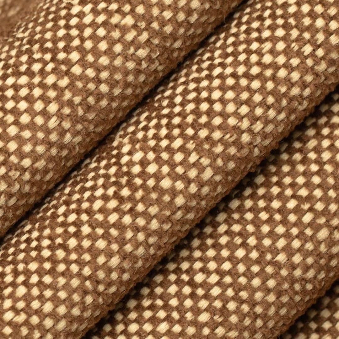 Caramel Brown Tweed Upholstery Fabric - Stain Resistant Tweed Fabric ...