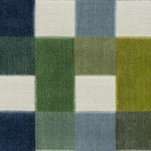 Chartreuse Navy Velvet Upholstery Fabric - Blue Green Geometric Velvet ...