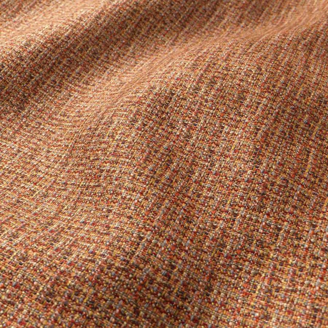 Red Grey Tweed Upholstery Fabric Stain Resistant Orange - Etsy