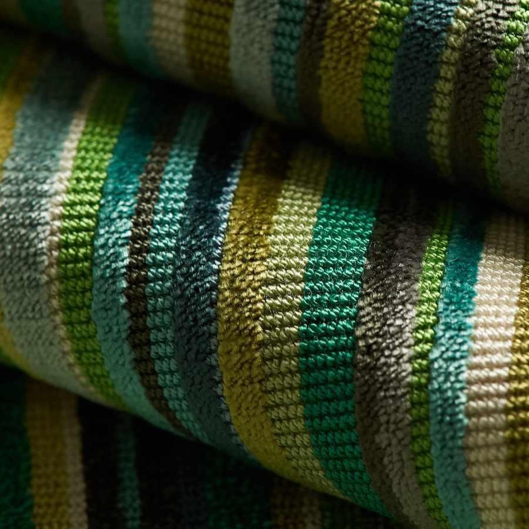 Green Velvet Upholstery Fabric - Teal Stripe Velvet Fabric for ...