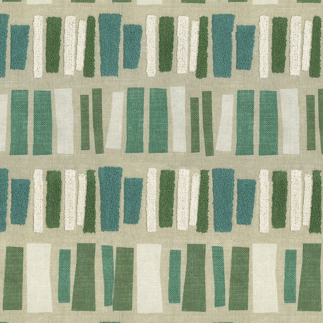 Teal Textured Upholstery Fabric Blue Green Embroidered Fabric for ...