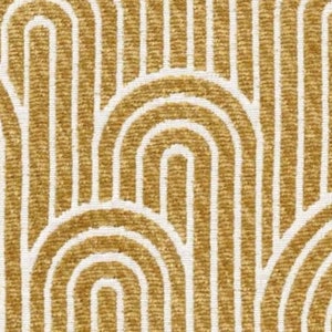 Gold Geometric Upholstery Fabric - Contemporary Gold Jacquard Fabric ...