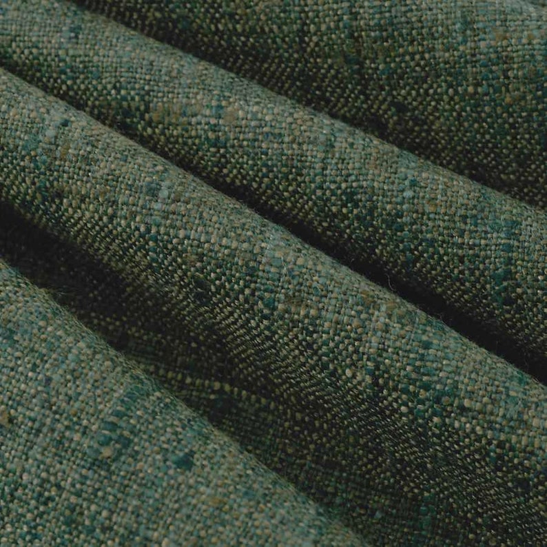 Forest Green Upholstery Fabric Textured Dark Green Fabric - Etsy