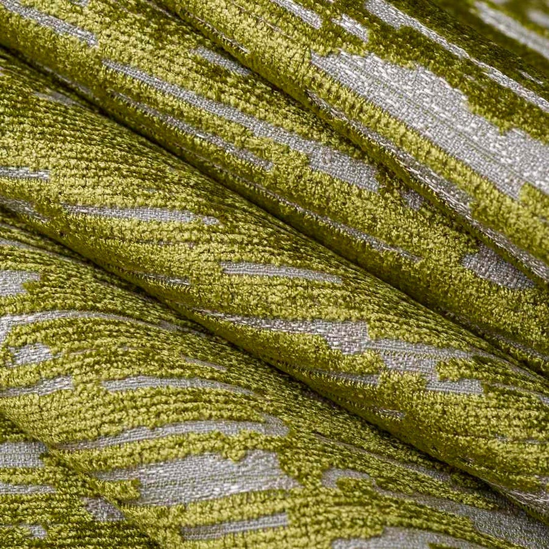 Chartreuse Velvet Upholstery Fabric for Furniture - Modern Yellow Green ...
