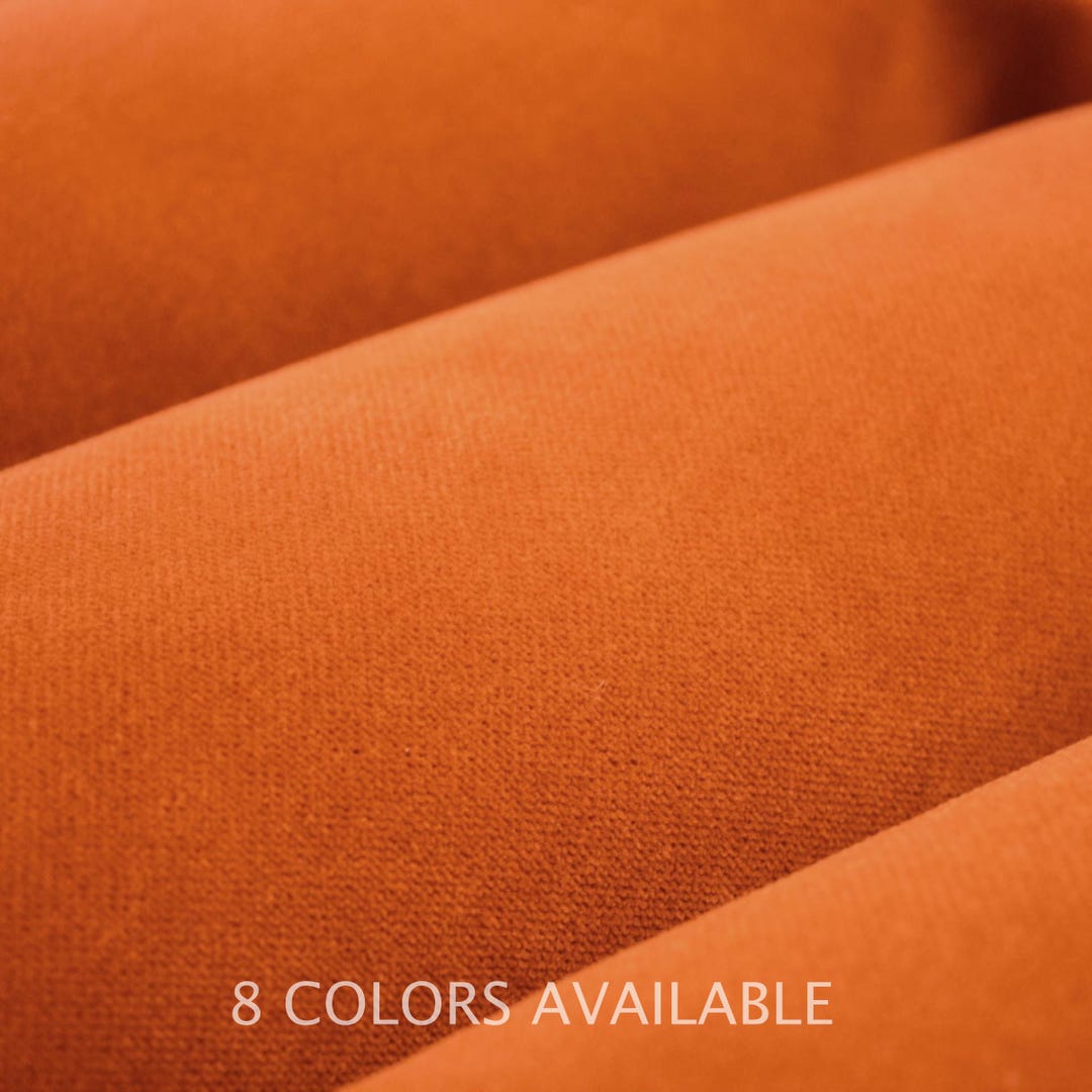 Orange Velvet Upholstery Fabric for Furniture Jewel Tone Velvet for ...