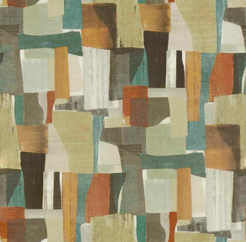 Teal Orange Velvet Upholstery Fabric - Printed Velvet Curtain Fabric ...