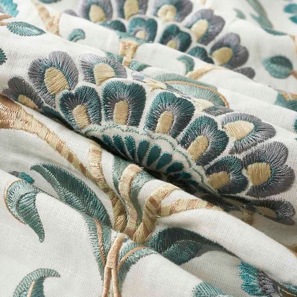 Large Scale Blue Floral Fabric - Etsy
