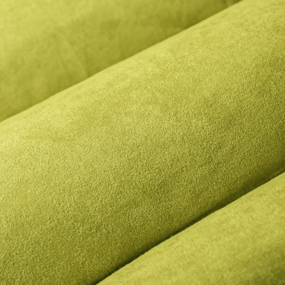 Chartreuse Velvet Upholstery Fabric - Solid Yellow Green Velvet for ...