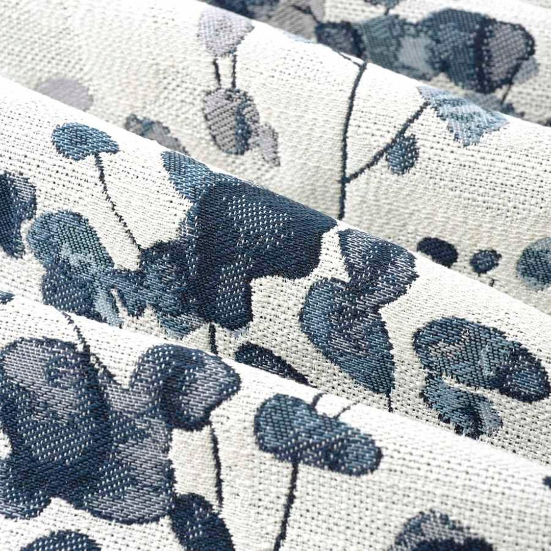 Blue Grey Upholstery Fabric – Multicolored Abstract Floral Fabric for ...