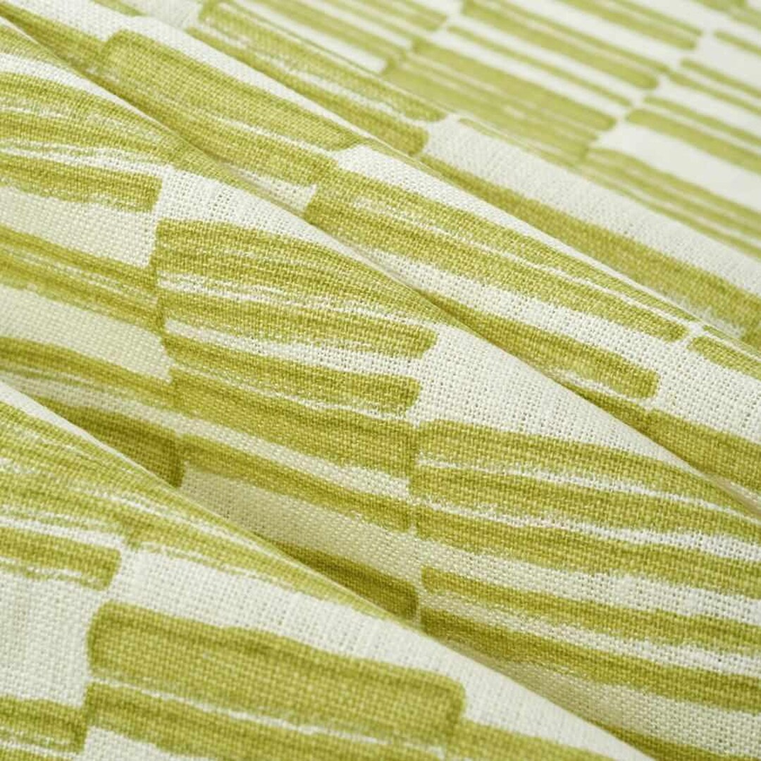Chartreuse Upholstery Fabric - Abstract Chartreuse Linen Fabric for ...