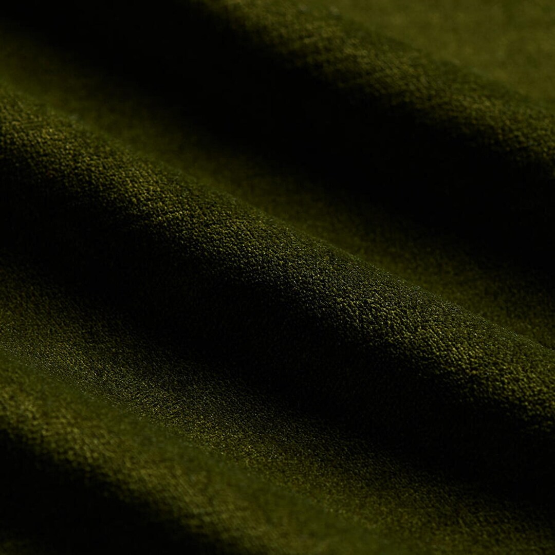 Olive Green Velvet Upholstery Fabric for Furniture - Solid Dark Green ...