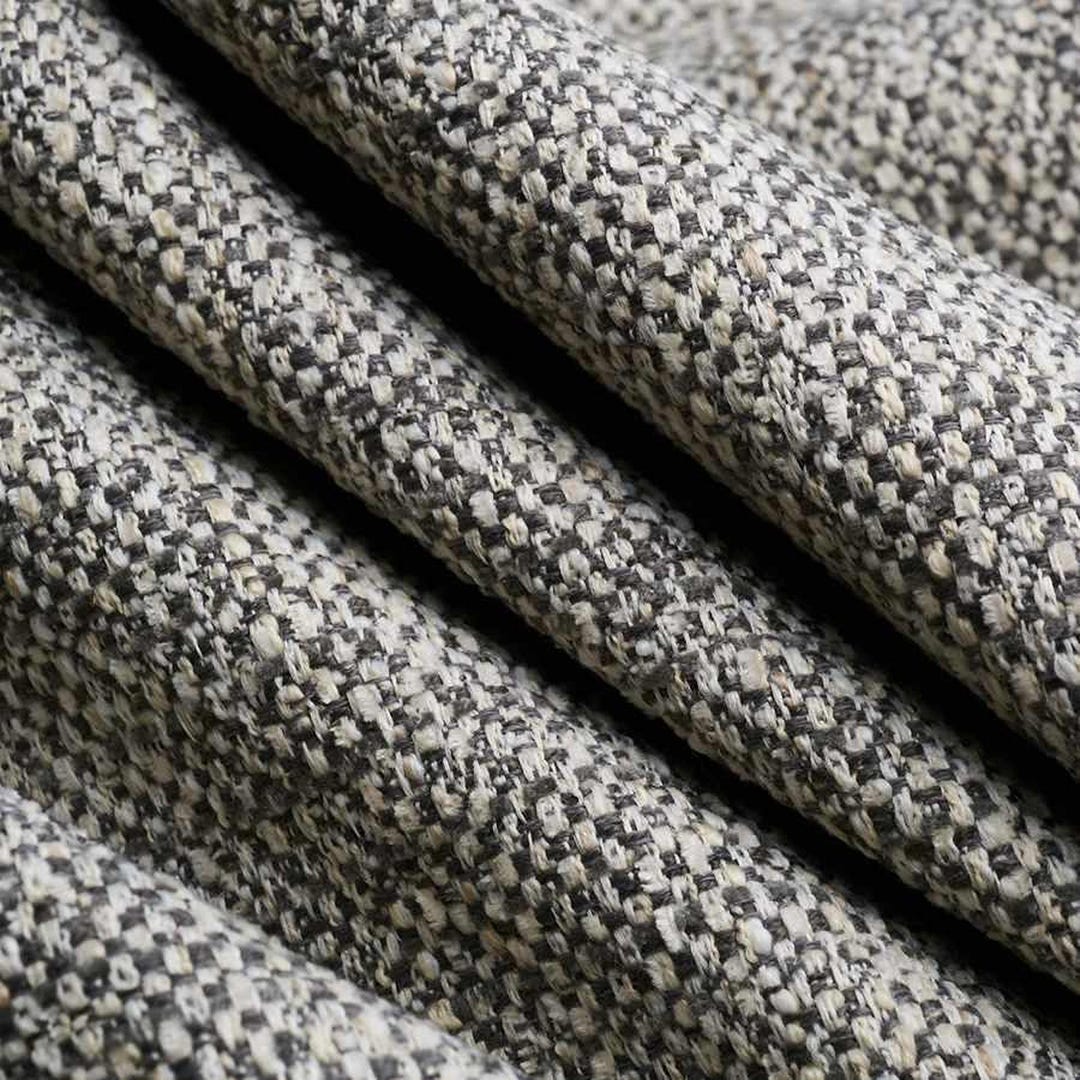 Charcoal Grey Tweed Upholstery - Dark Grey Small Scale Durable Fabric ...