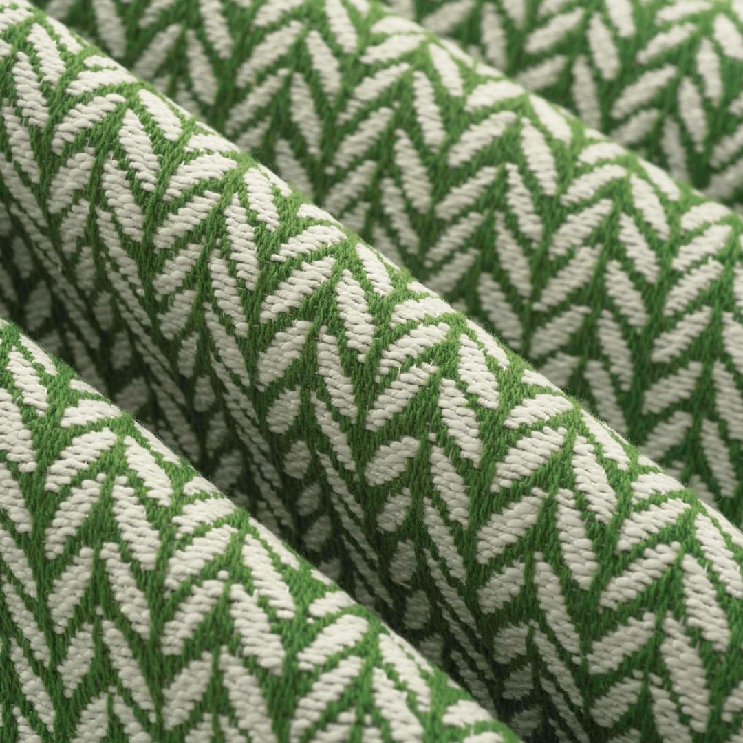 Green Upholstery Fabric With Leaves - Green Small Scale Upholstery ...